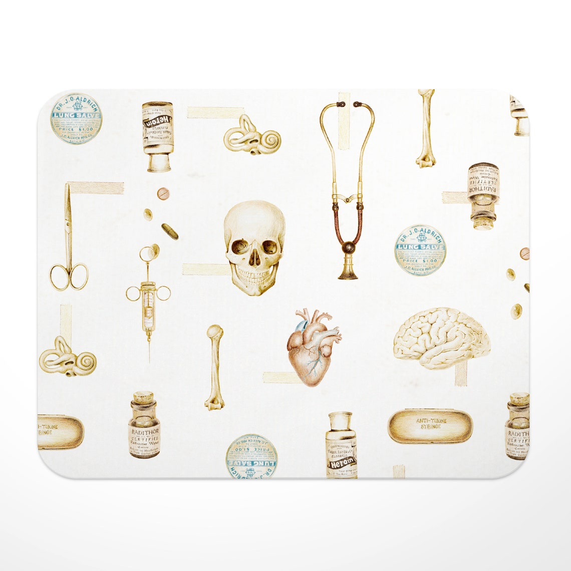 Medical Art Mouse Mat, Mouse Pad, Gift for Doctor, Medical Student Gift ...
