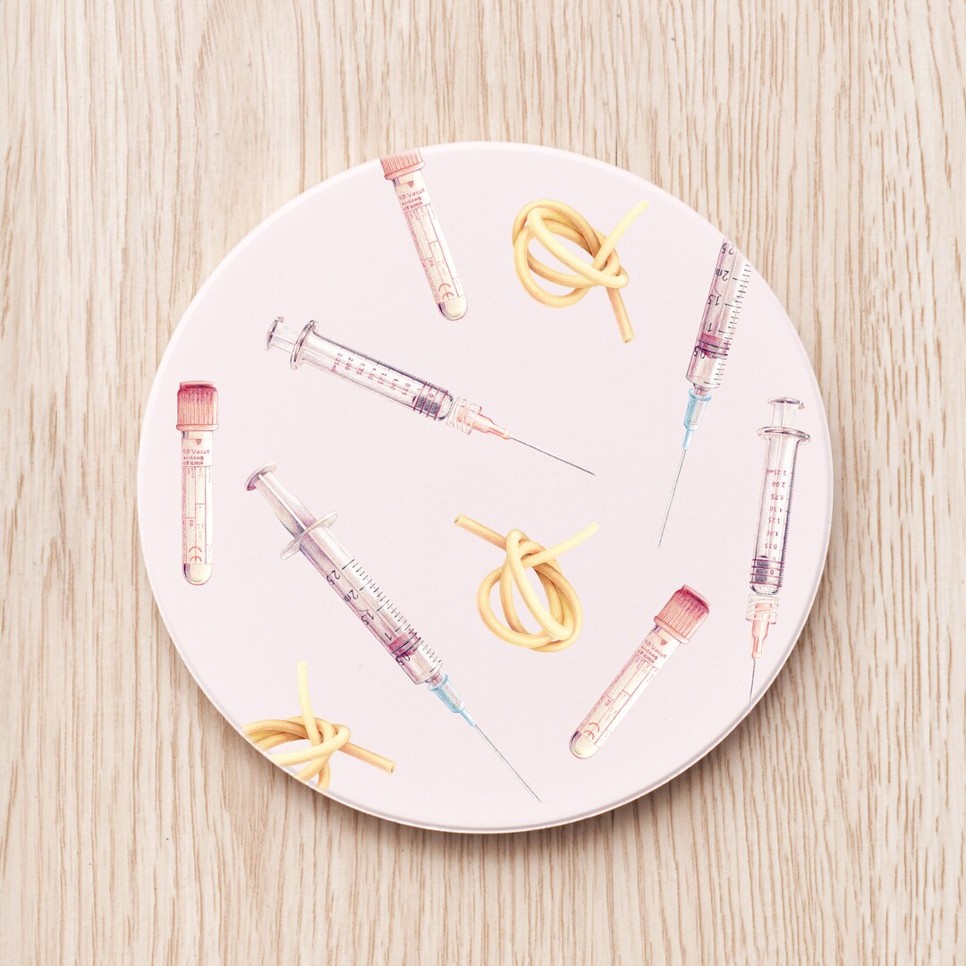 Syringe and Torniquet Custom Coasters, Registered Nurse Practitioner Rn ...