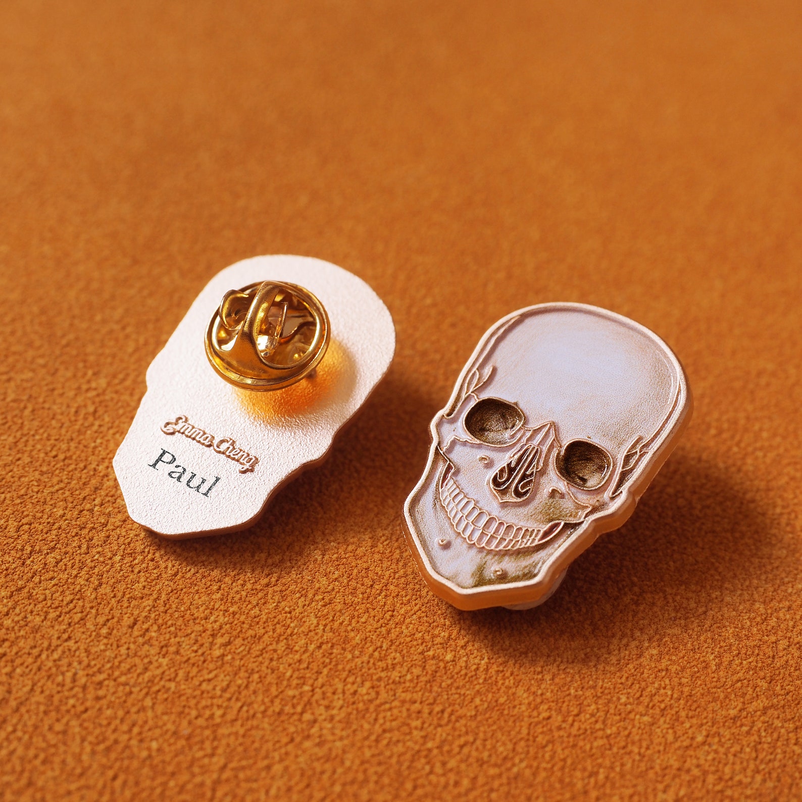 Custom Skull Enamel Pin: Personalized Anatomy Lapel Brooch, Medical ...