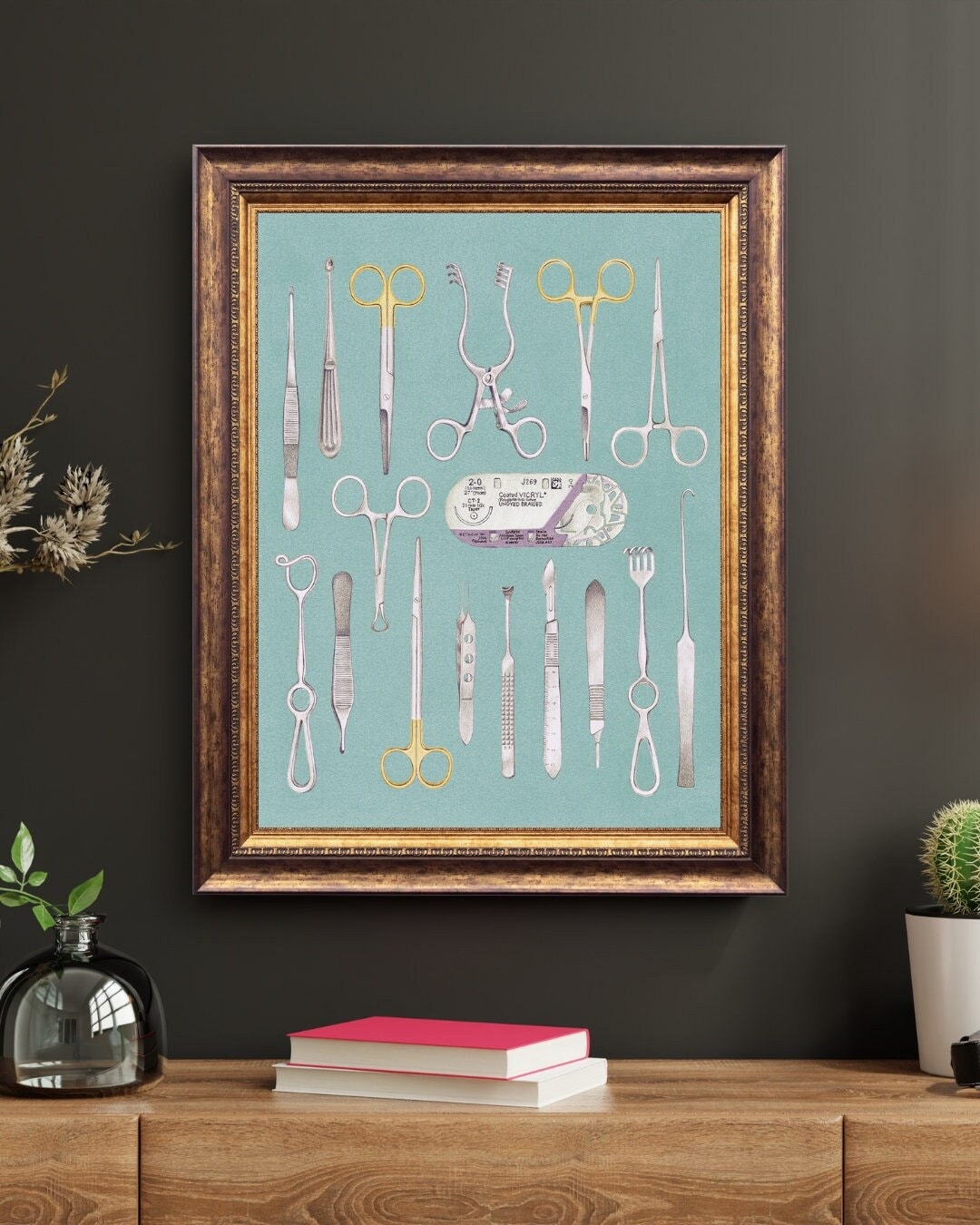 Surgical Instrument Wall Art Print Painting Surgeon Medtech Scrubbing ...