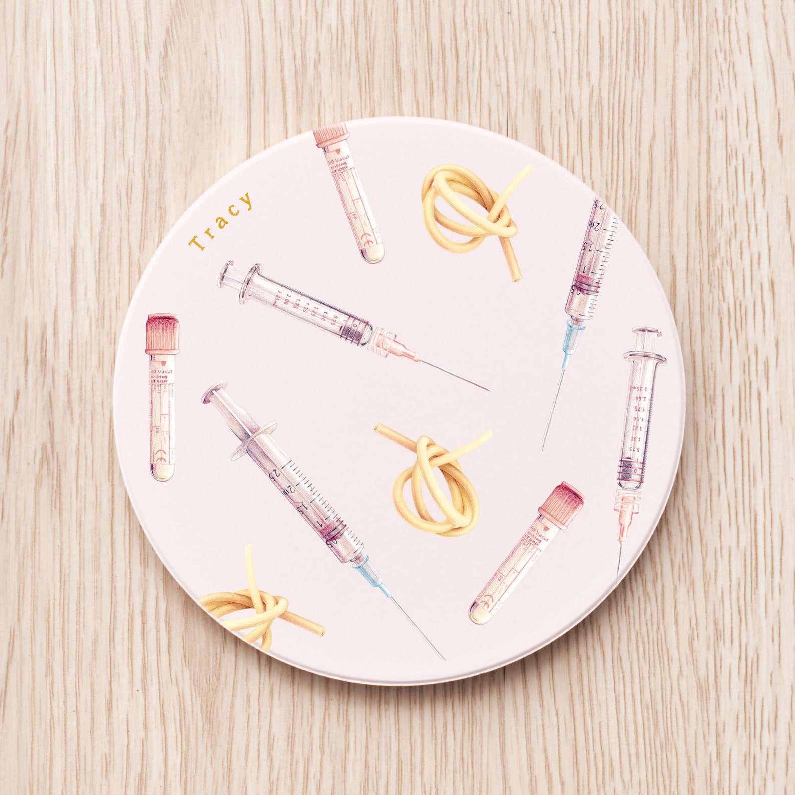 Syringe and Torniquet Custom Coasters, Registered Nurse Practitioner Rn ...
