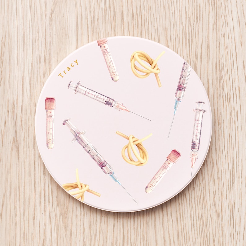 Syringe and Torniquet Custom Coasters, Registered Nurse Practitioner Rn ...