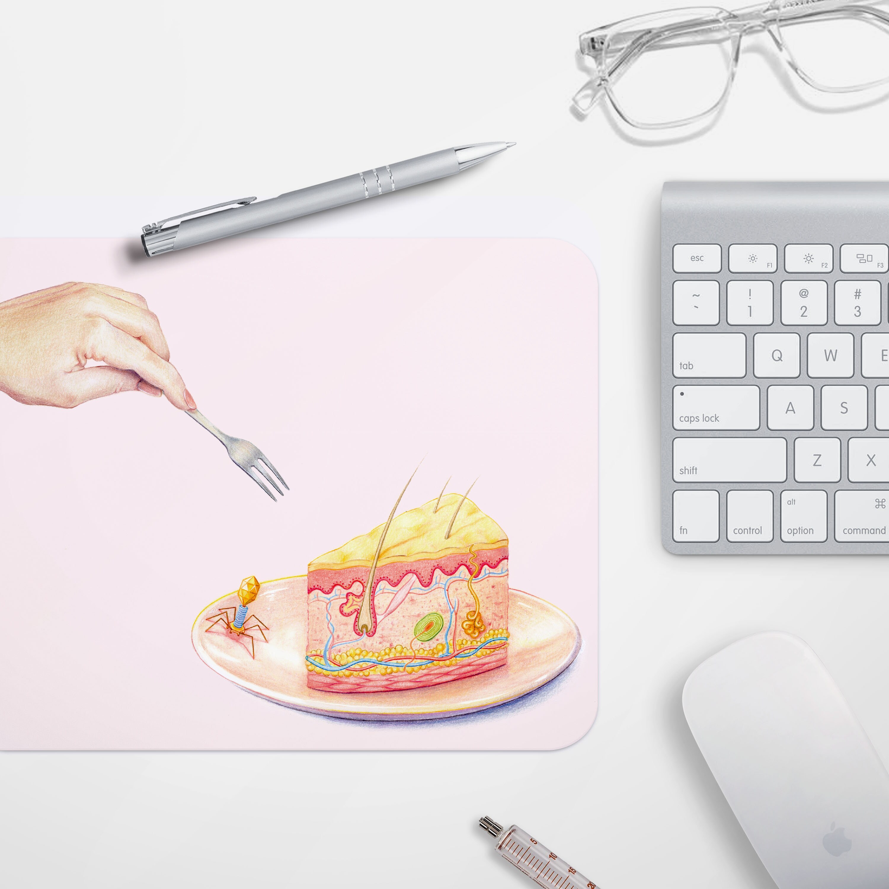 Skin Cake Anatomy Art Mouse Mat Mouse Pad Desk Pad Doctor Surgeon ...