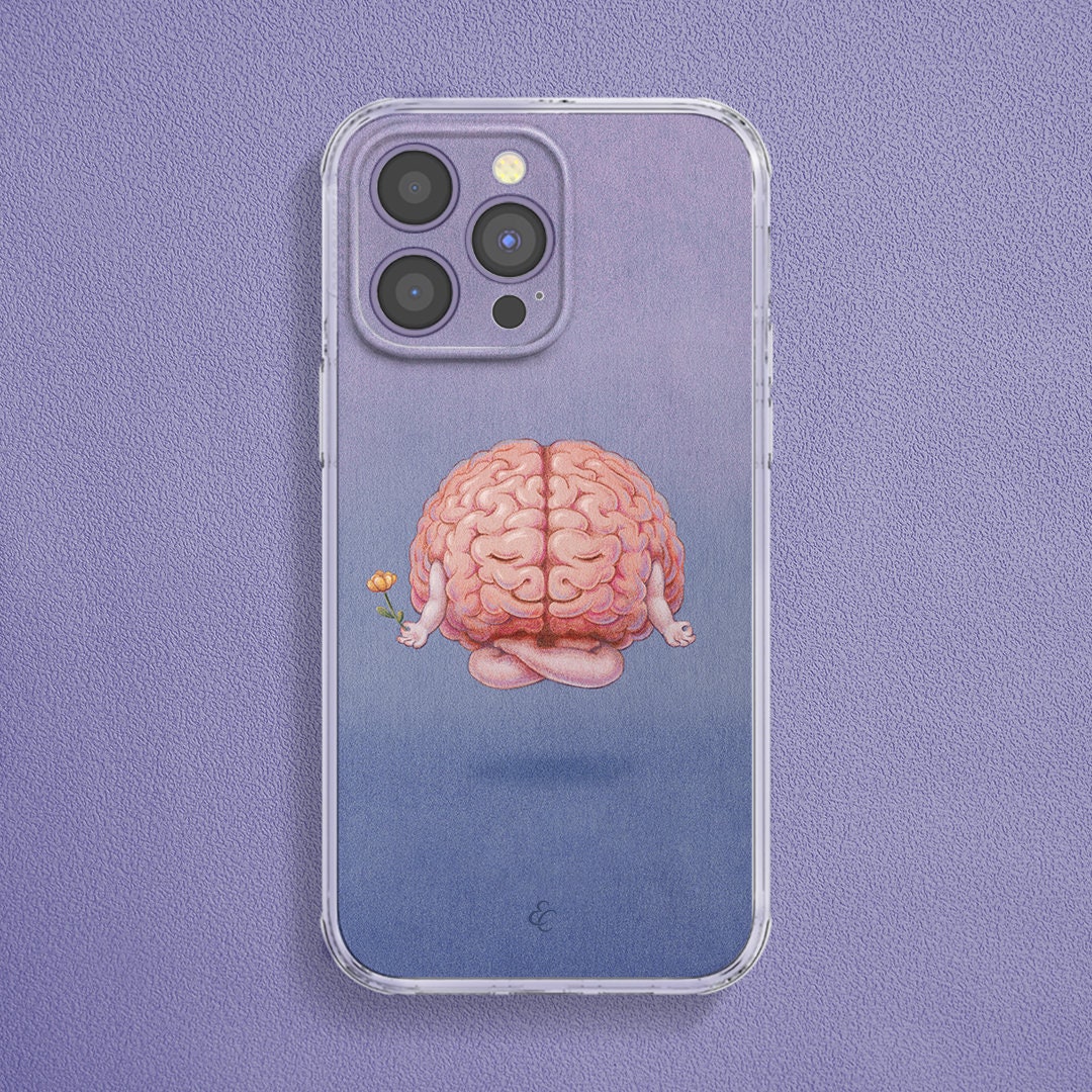 Yoga Brain Custom Phone Case, Apple Samsung Meditation Mental Health ...