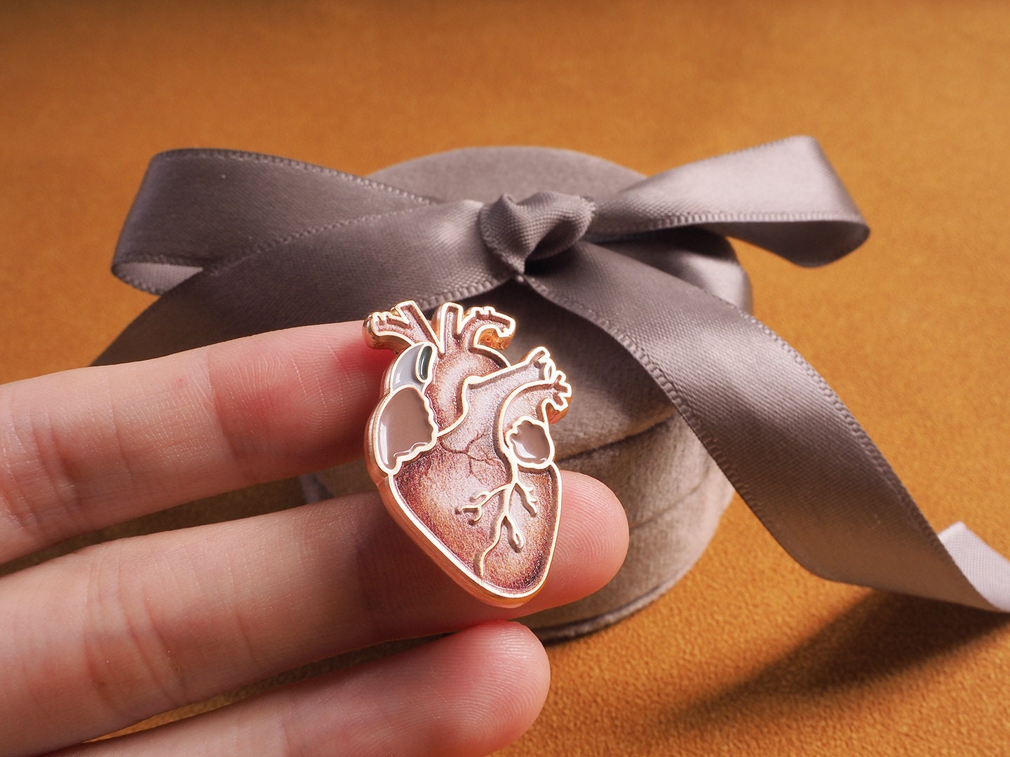 Anatomical Heart Enamel Pin Human Anatomical Heart Jewelry Future ...