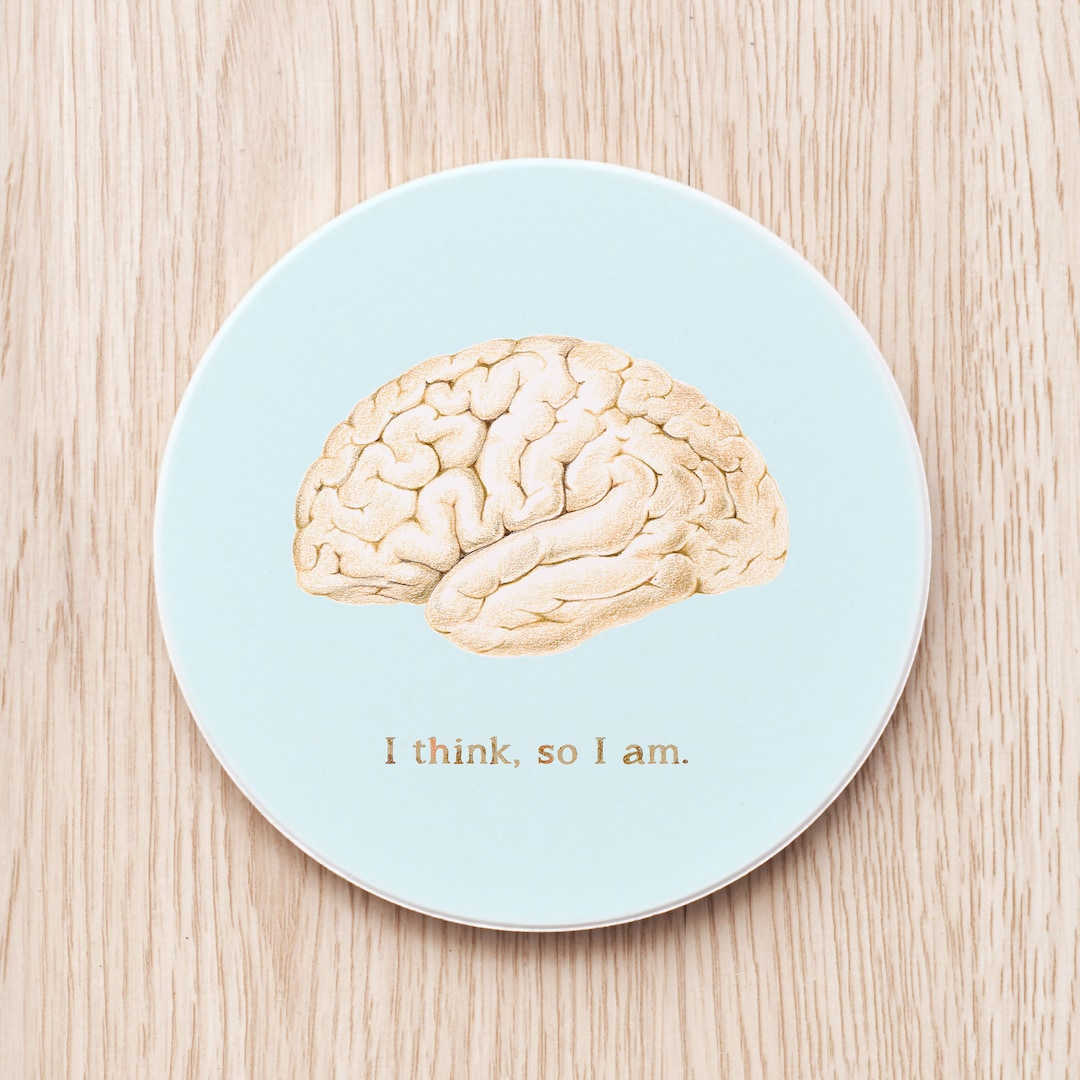 Brain Ceramic Personalized Coaster, Brain Art, Anatomy Art, Gift for ...