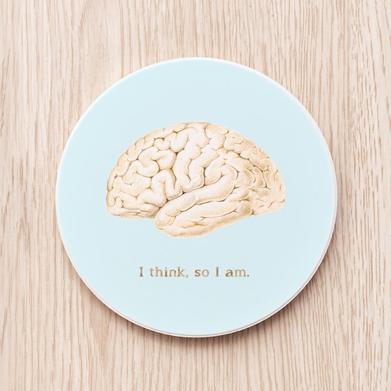 Brain Ceramic Personalized Coaster Brain Art Anatomy Art - Etsy