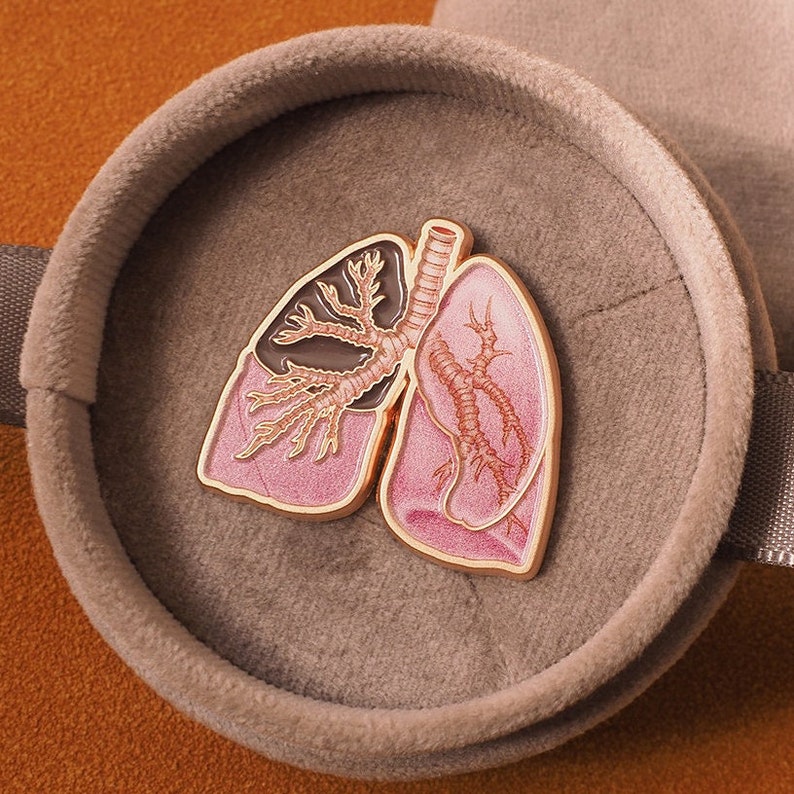 Custom Lung Enamel Pin Lung Transplant Cancer Awareness Human Organ ...
