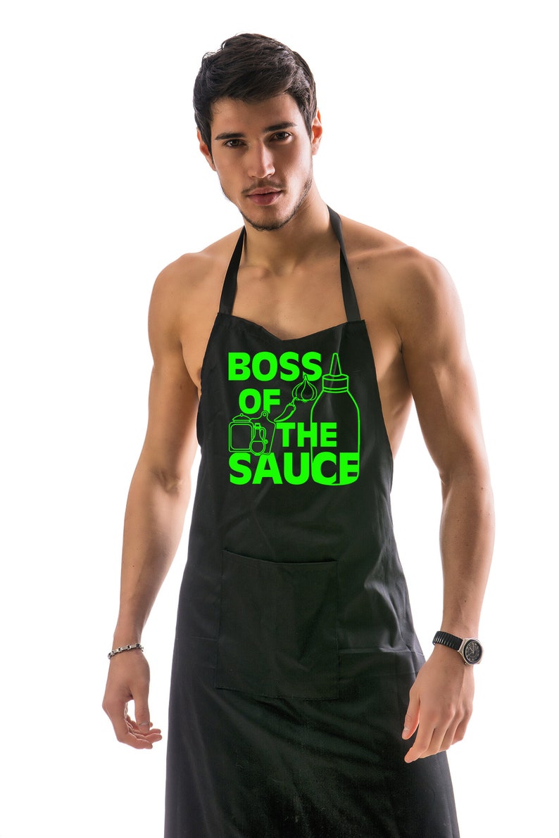 Boss of the Sauce Apron for Men, Funny Aprons for Men Aprons ...