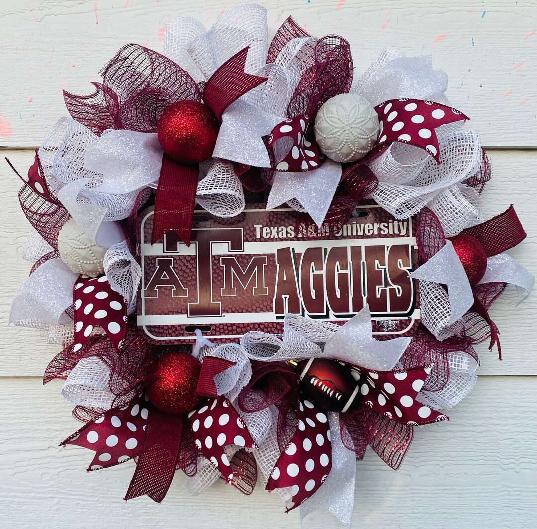 Texas A&M University Aggies Wreath - Etsy