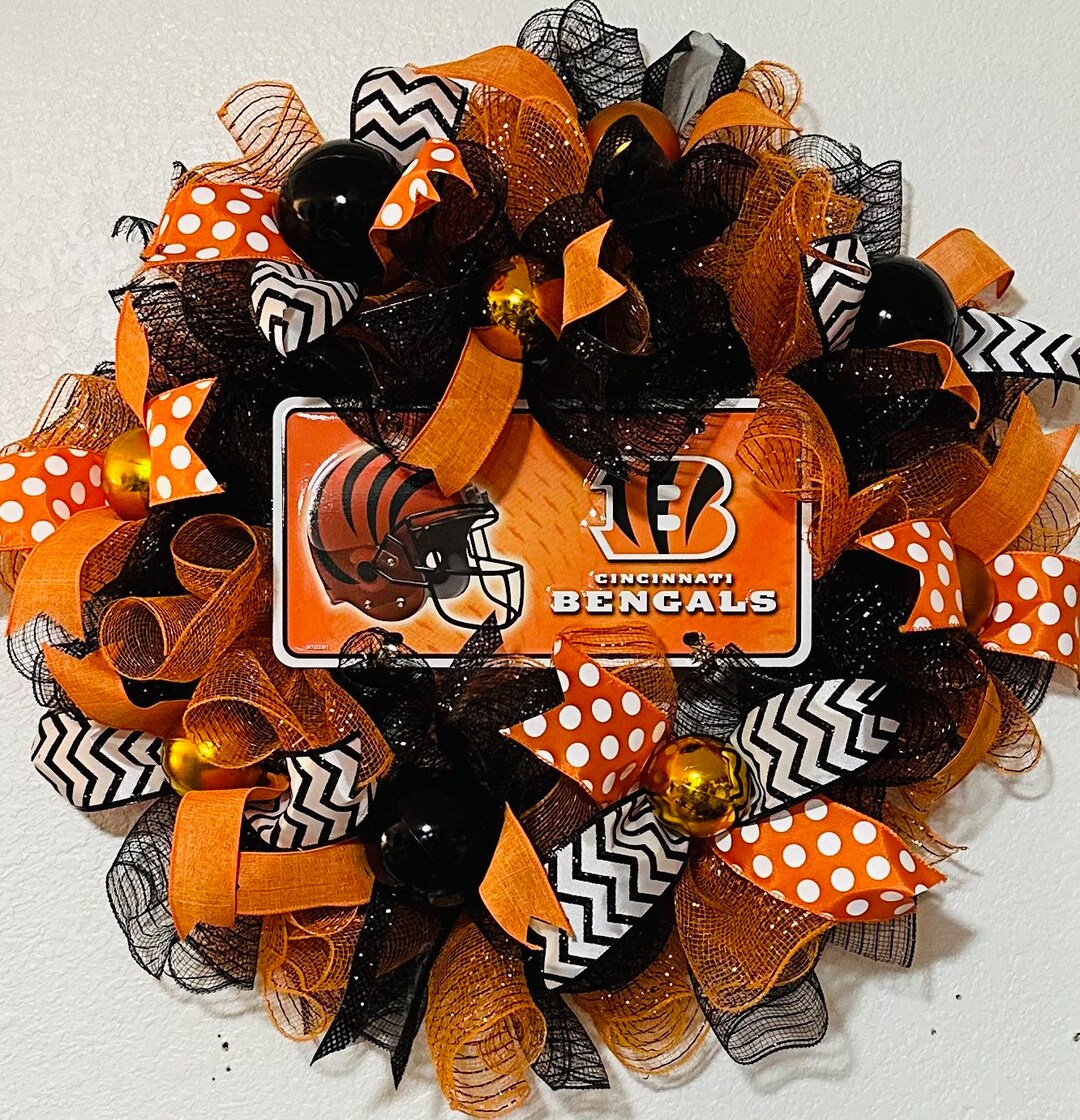 Cincinnati Bengals Wreath Football Sports Dorm Room Man Cave Party ...