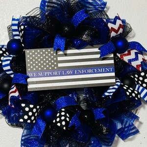 We Support Law Enforcement Wreath Back the Blue - Etsy