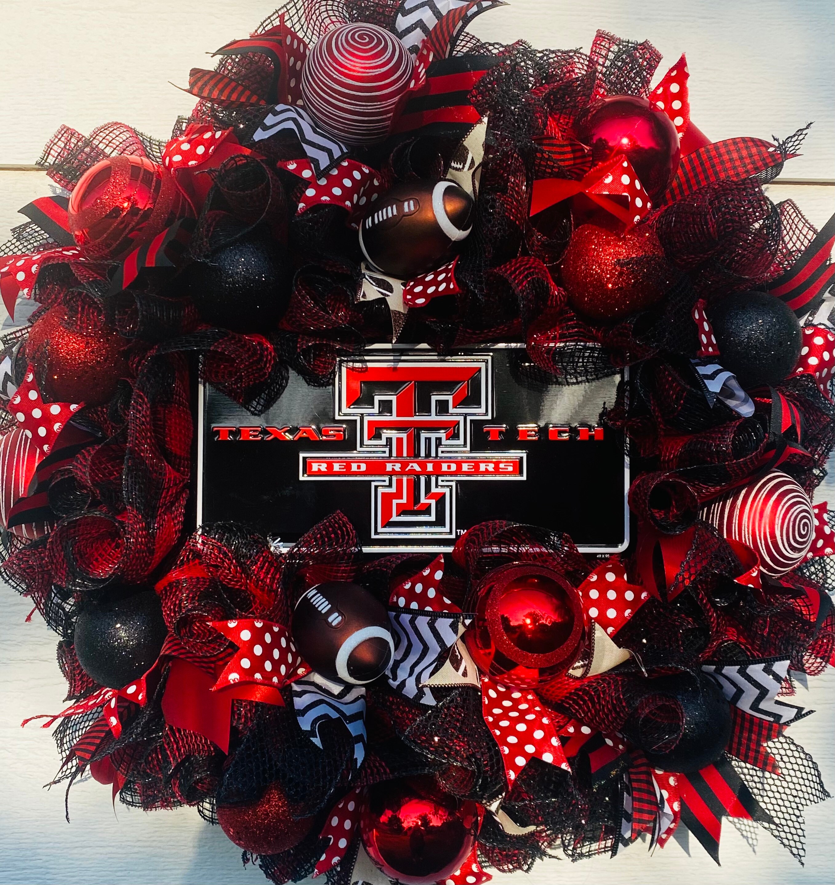 24” Texas Tech University Wreath Red Raiders - Etsy