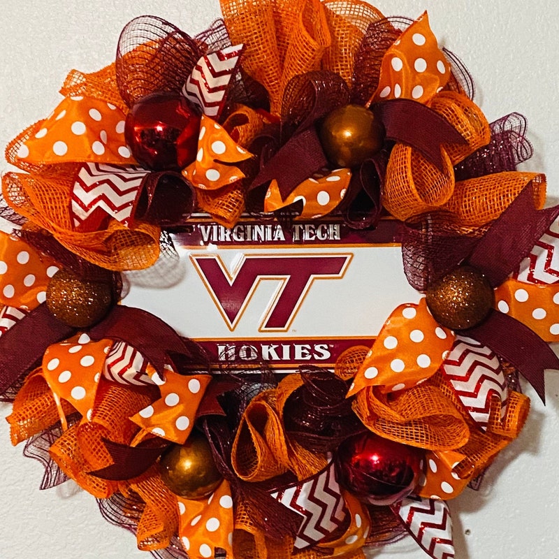 Virginia Tech Wreath - Etsy