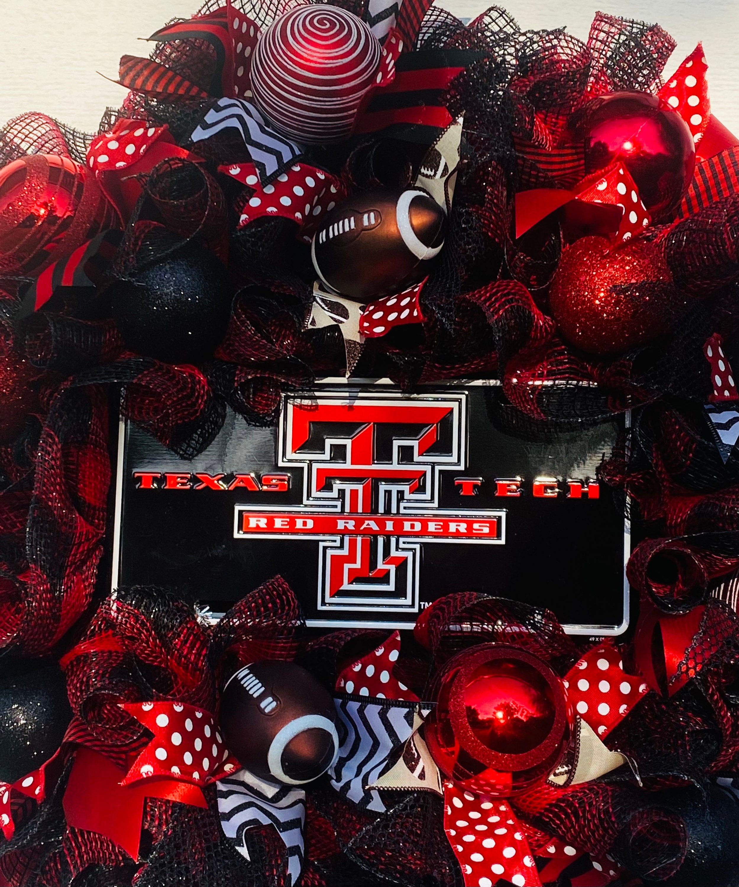 24” Texas Tech University Wreath Red Raiders - Etsy