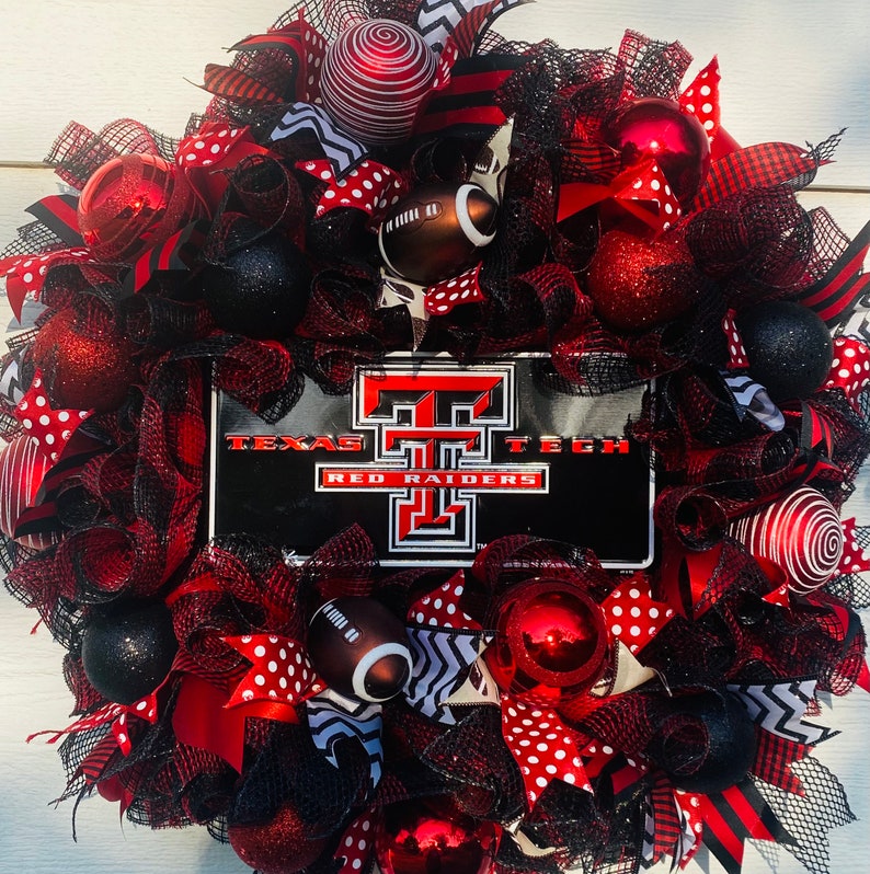 24” Texas Tech University Wreath Red Raiders - Etsy