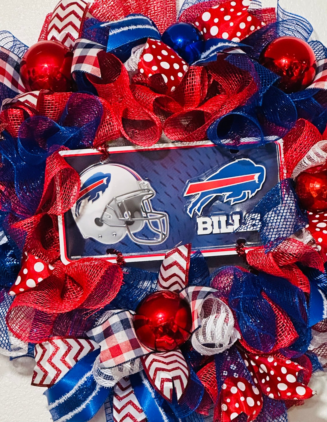 Buffalo Bills Wreath Football Man Cave Front Door Wall - Etsy