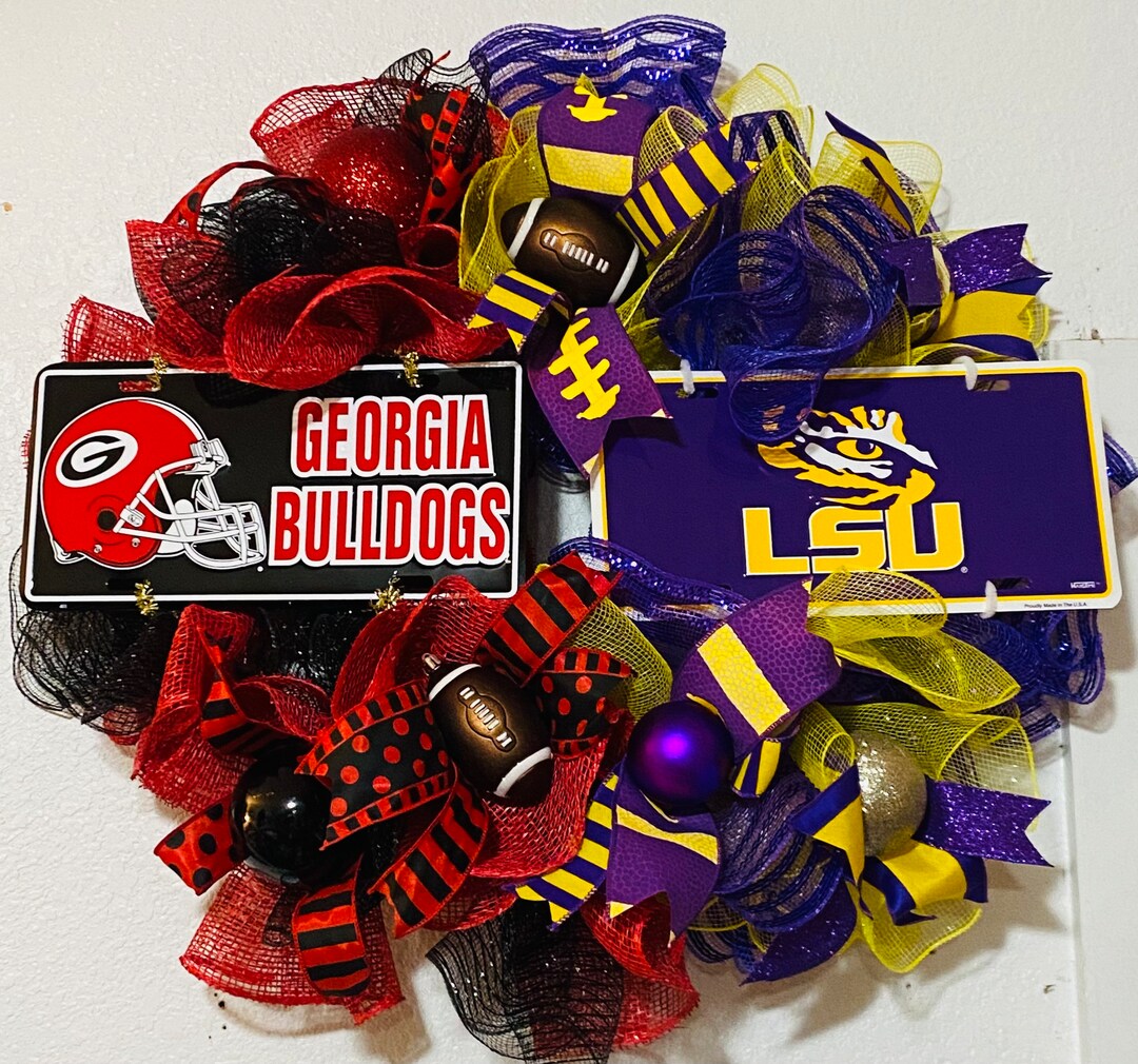 House Divided LSU UGA Can Custom Any Team Any School - Etsy