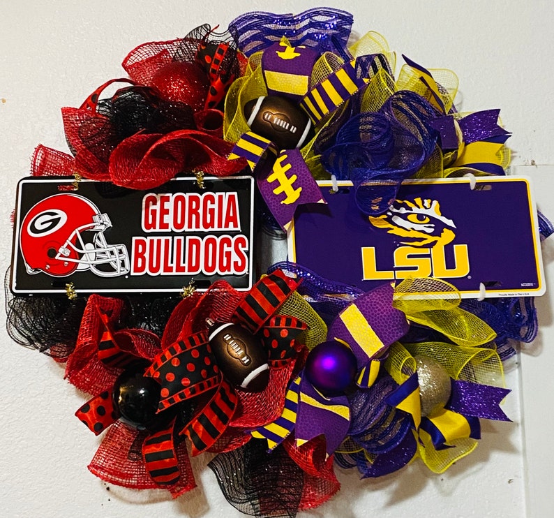 House Divided LSU UGA Can Custom Any Team Any School - Etsy