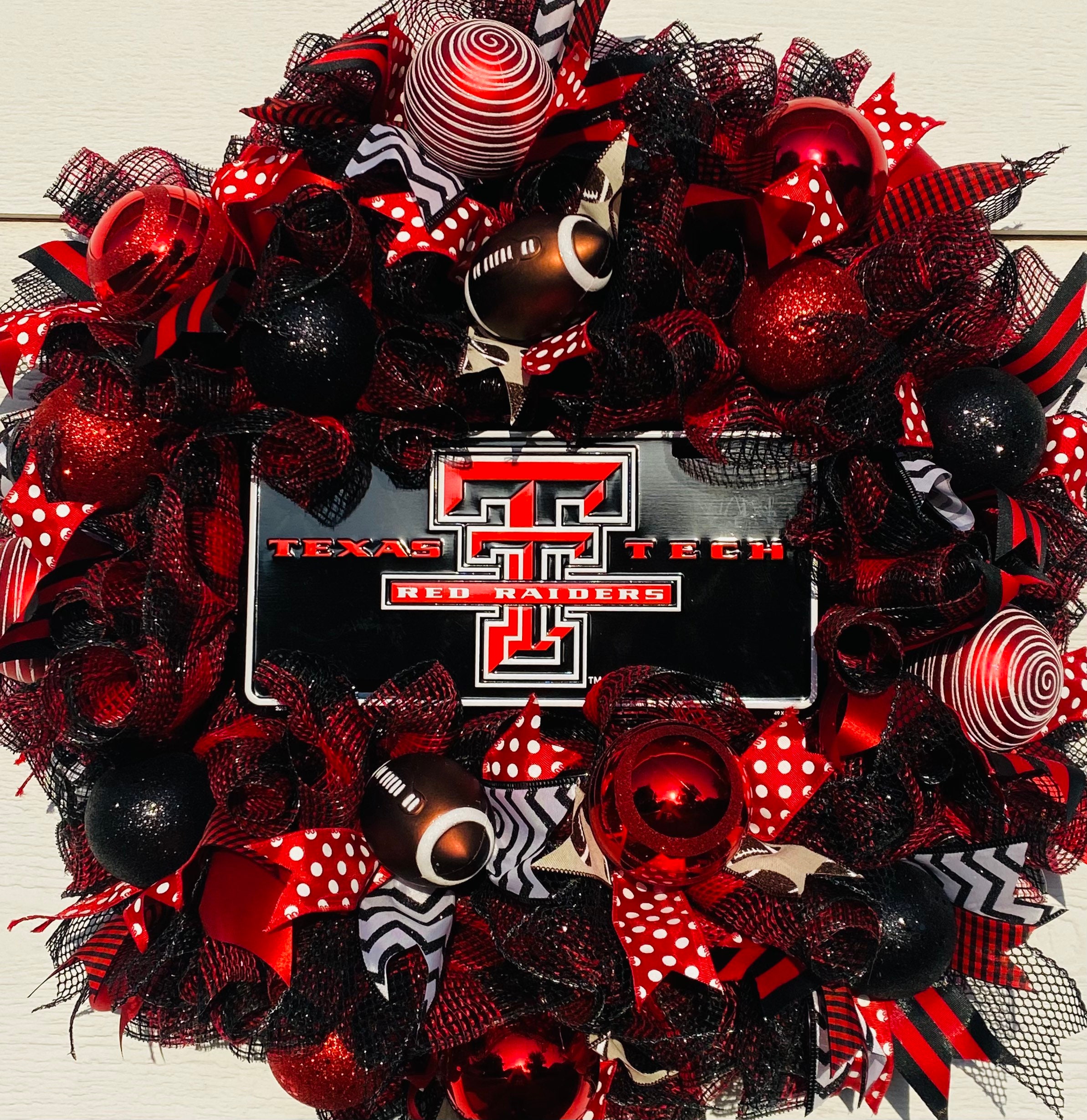 24” Texas Tech University Wreath Red Raiders - Etsy