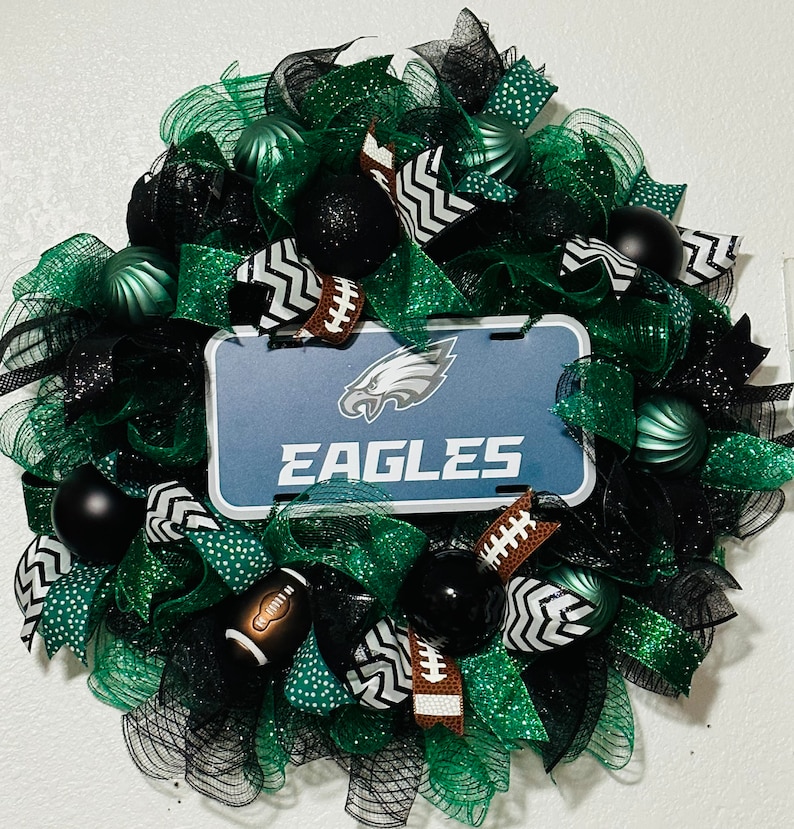 Philadelphia Eagles Football Wreath Fly Eagles Fly - Etsy
