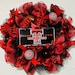 24 Texas Tech University Wreath Red Raiders - Etsy