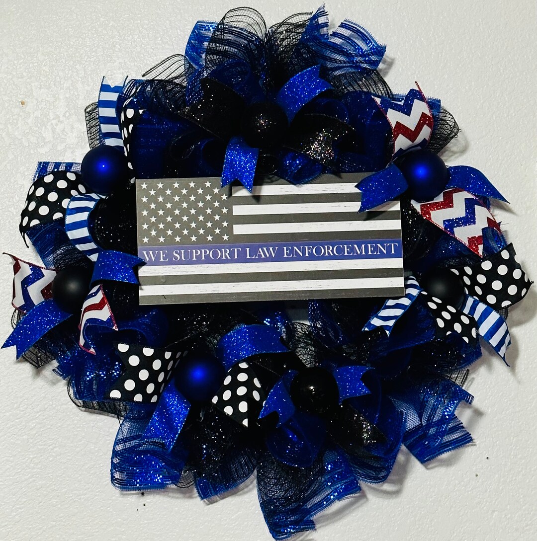 We Support Law Enforcement Wreath Back the Blue - Etsy