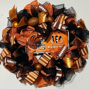 Cincinnati Bengals Wreath Football Sports Dorm Room Man Cave Party ...