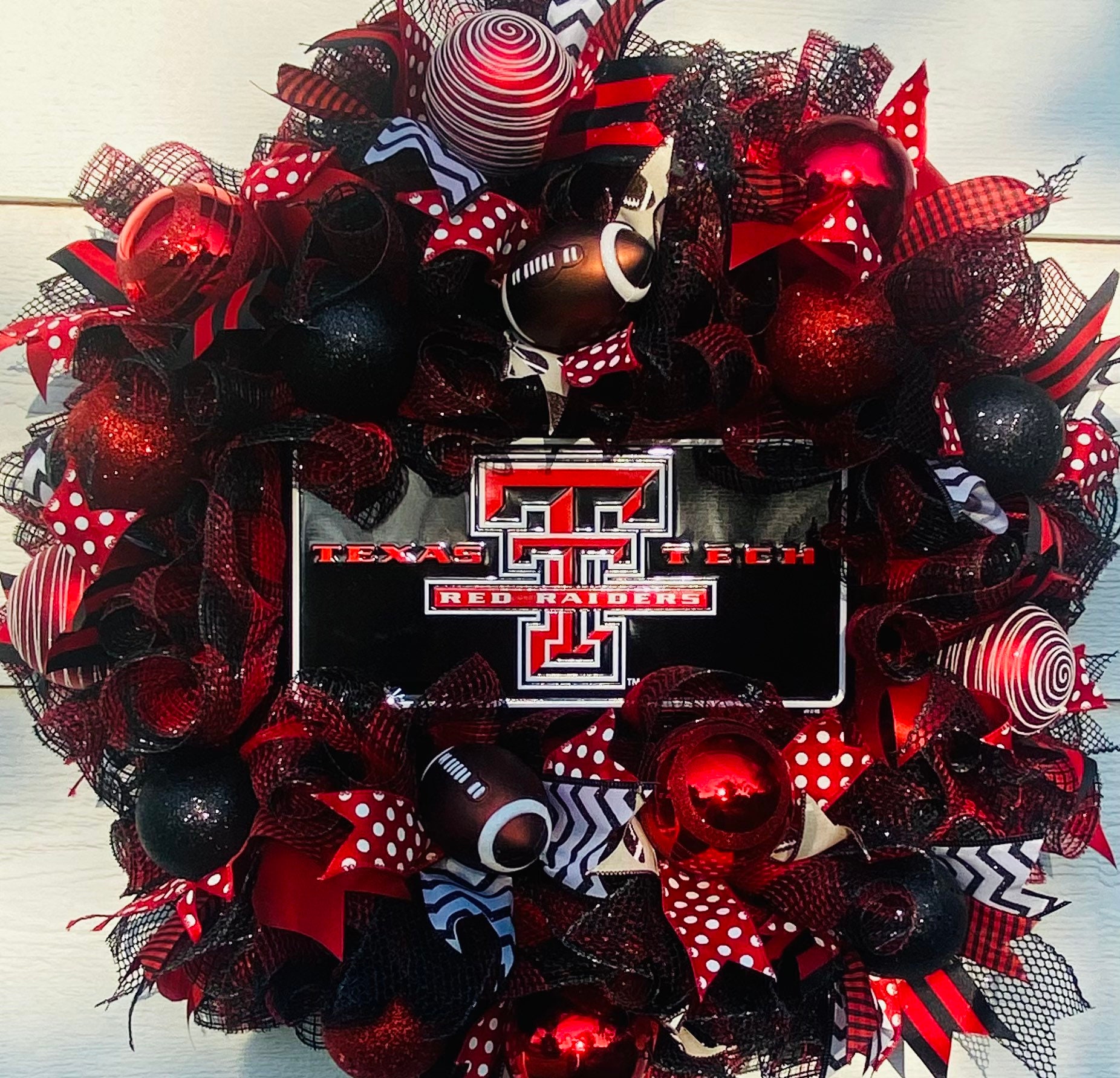 24” Texas Tech University Wreath Red Raiders - Etsy