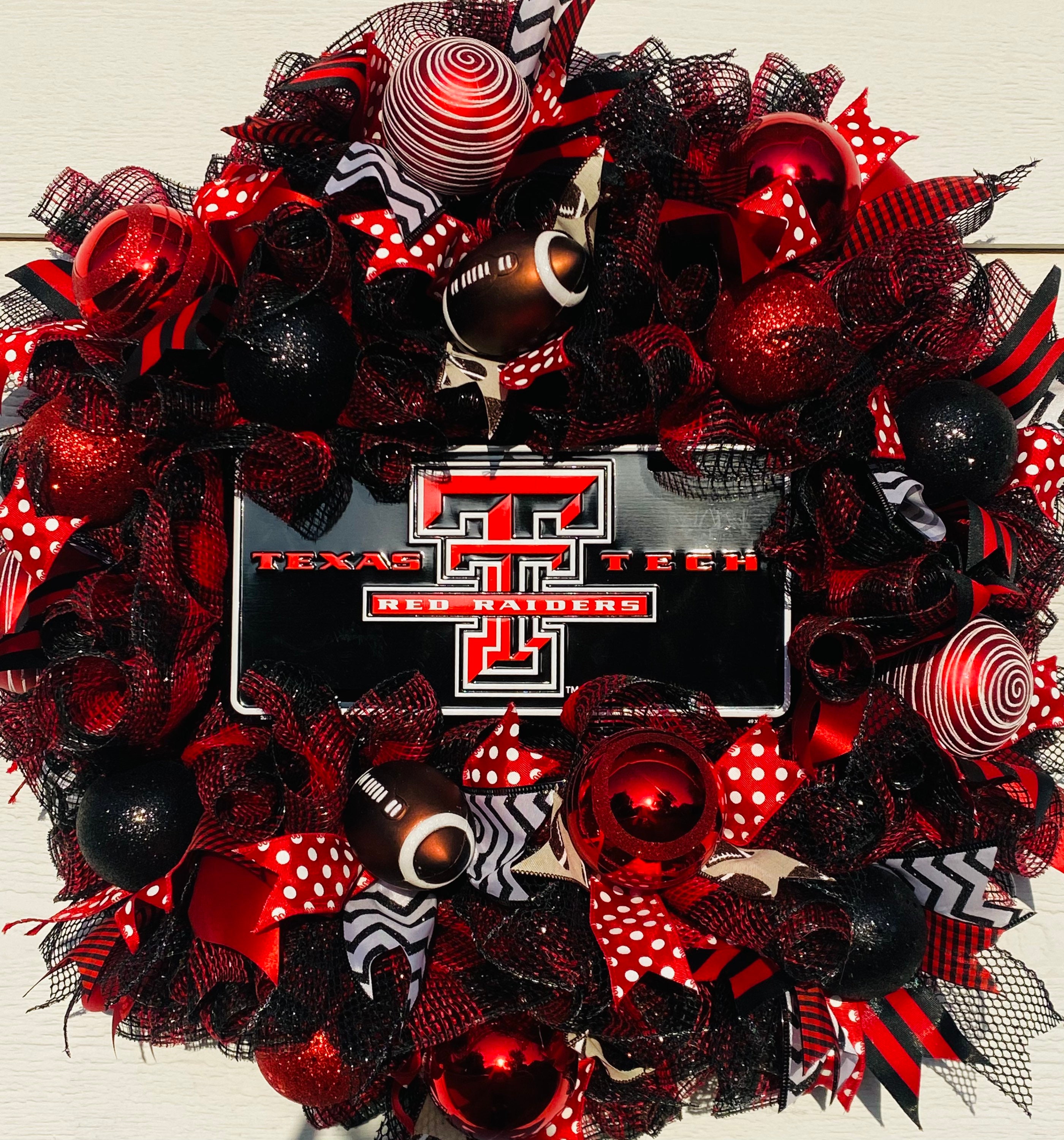 24” Texas Tech University Wreath Red Raiders - Etsy