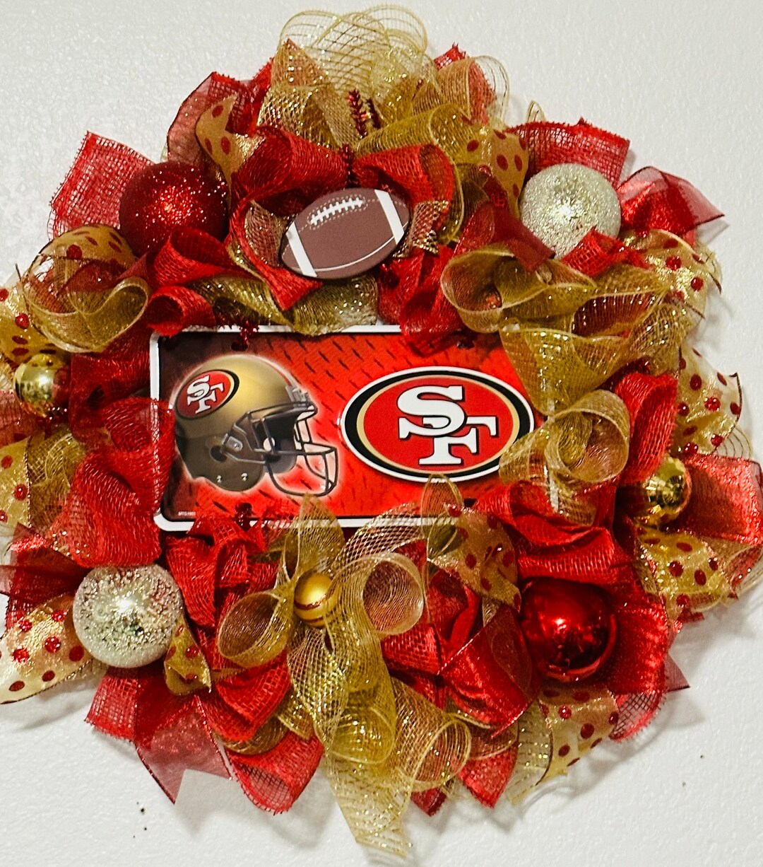 San Francisco 49ers Wreath Football Forty Niners Nation Faithful to the ...