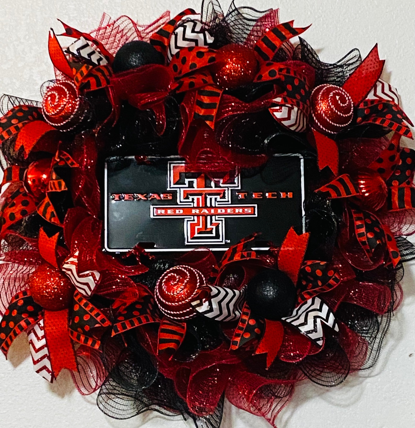 24” Texas Tech University Wreath Red Raiders - Etsy