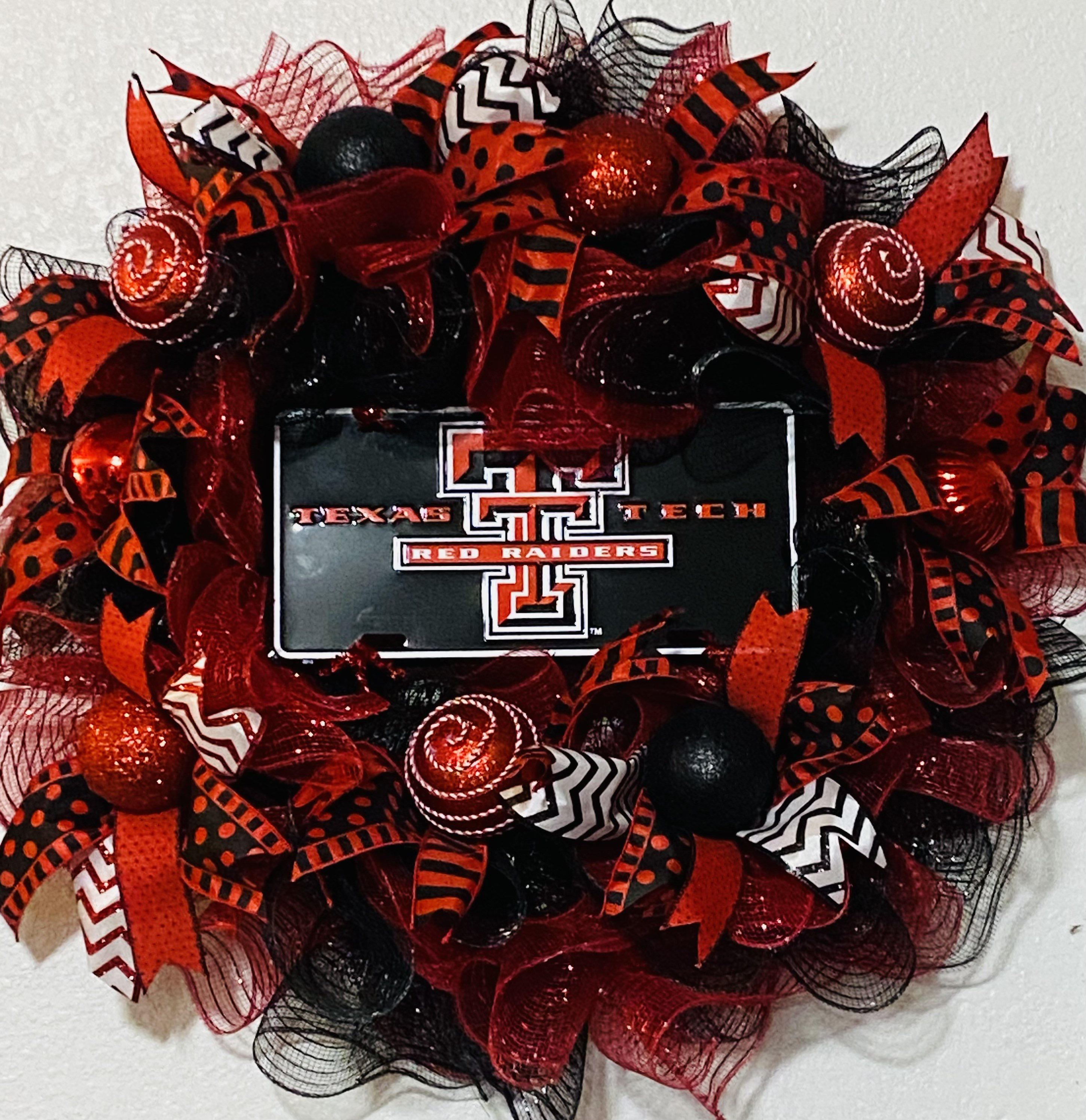 24” Texas Tech University Wreath Red Raiders - Etsy