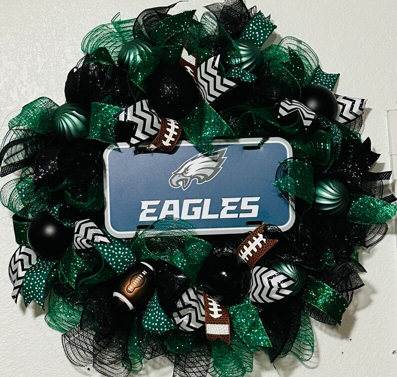 Philadelphia Eagles Football Wreath Fly Eagles Fly - Etsy
