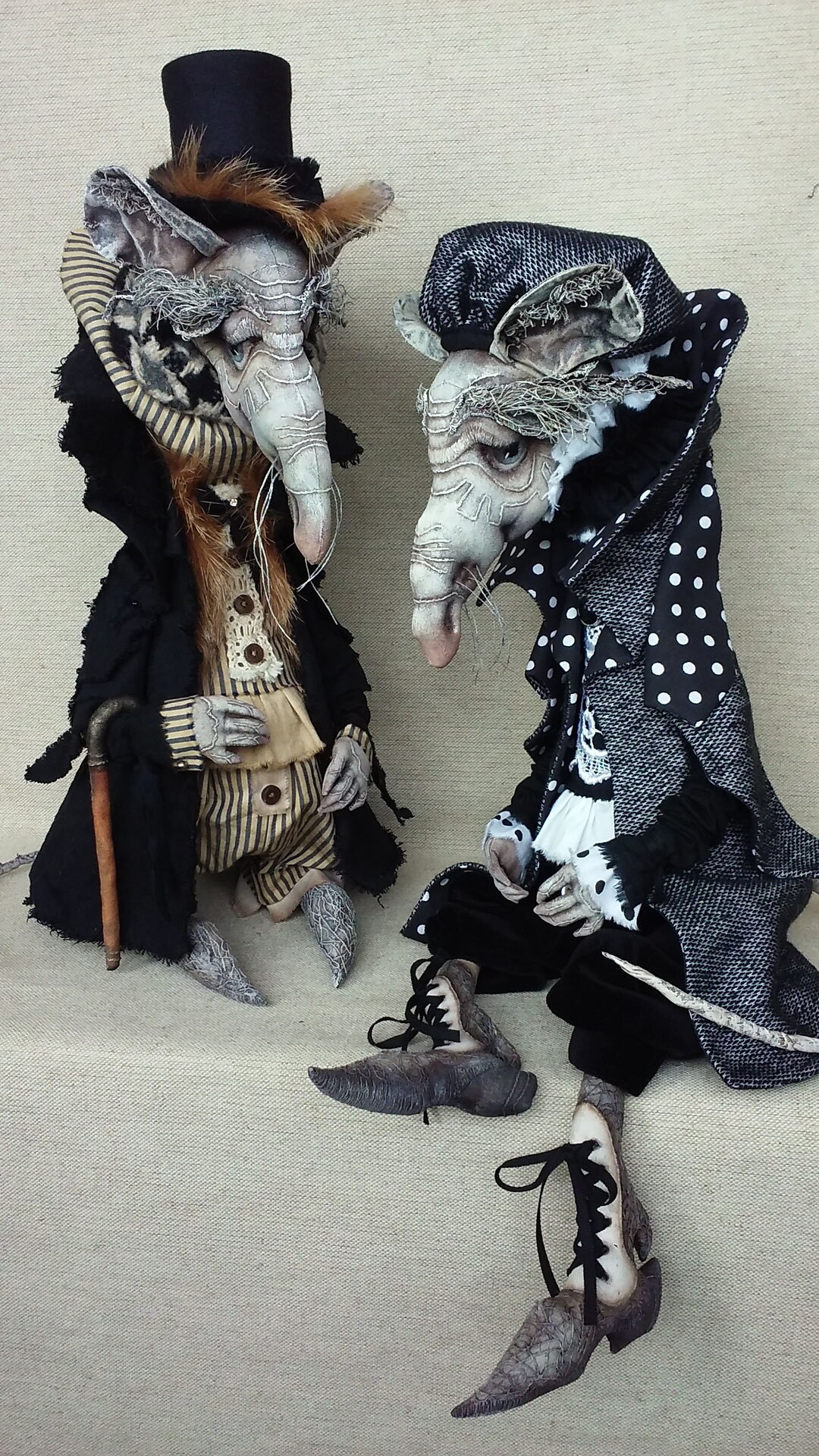 Handmade Collectible Doll Rat. Elegant Rat. Seated Rat in a Beret ...