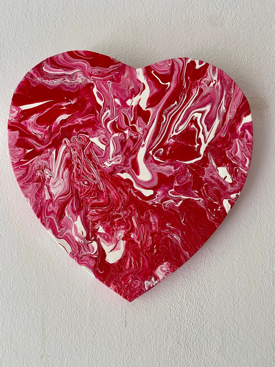 Coral, Painting, Etsy, Pilpaintings, Art, Love, Pink, Heart, Decoration ...