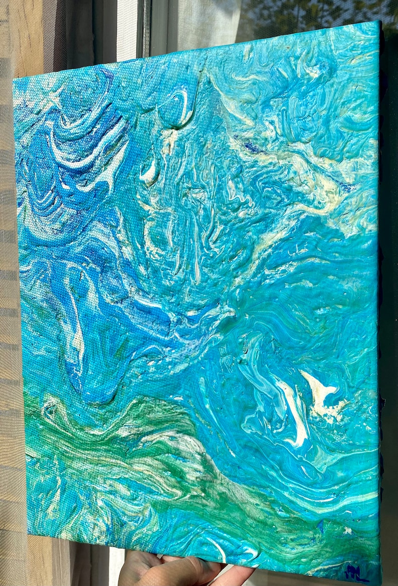 Clear Blue, Ocean, Art, Abstract Art, Contemporary Art, Painting, Etsy ...