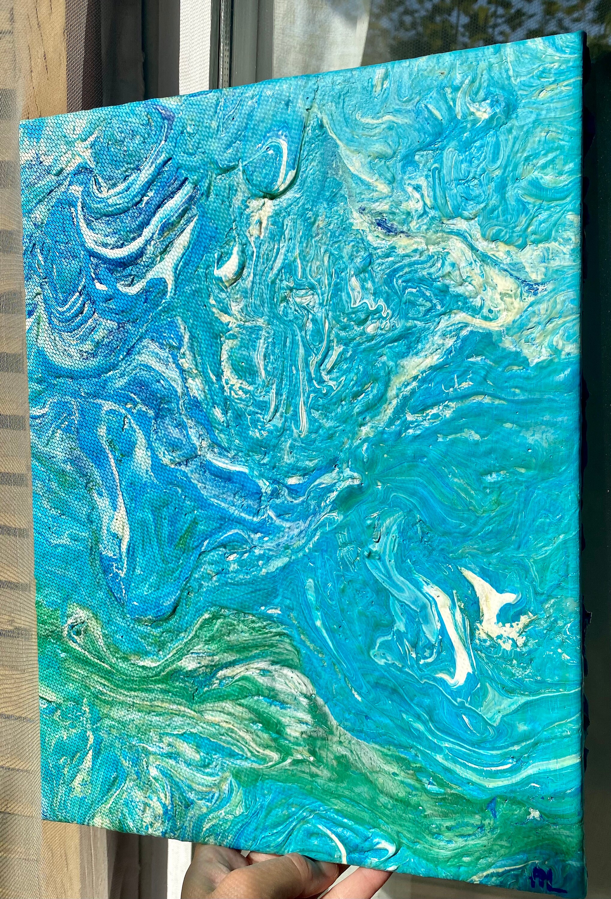 Clear Blue, Ocean, Art, Abstract Art, Contemporary Art, Painting, Etsy ...