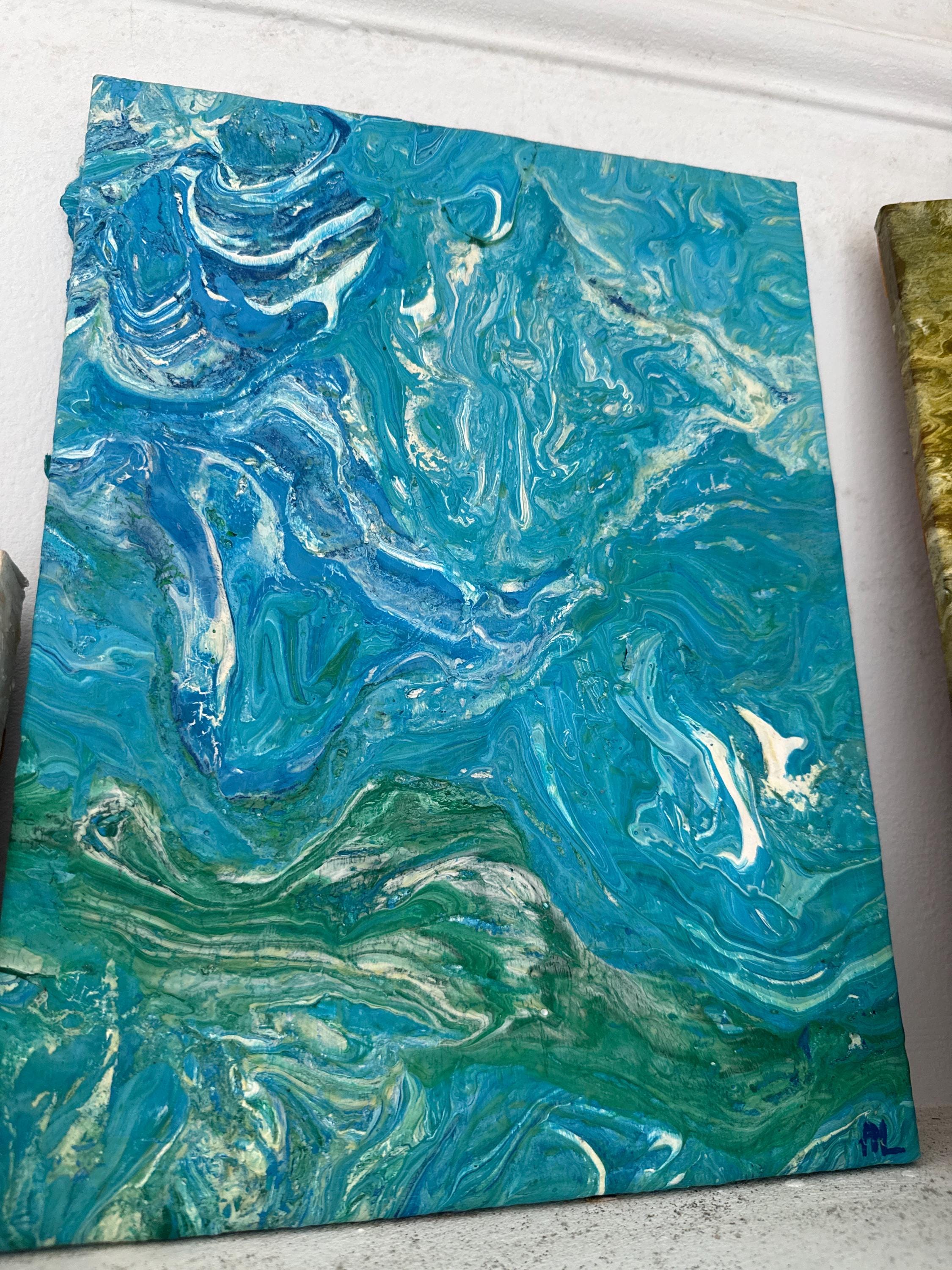 Clear Blue, Ocean, Art, Abstract Art, Contemporary Art, Painting, Etsy ...