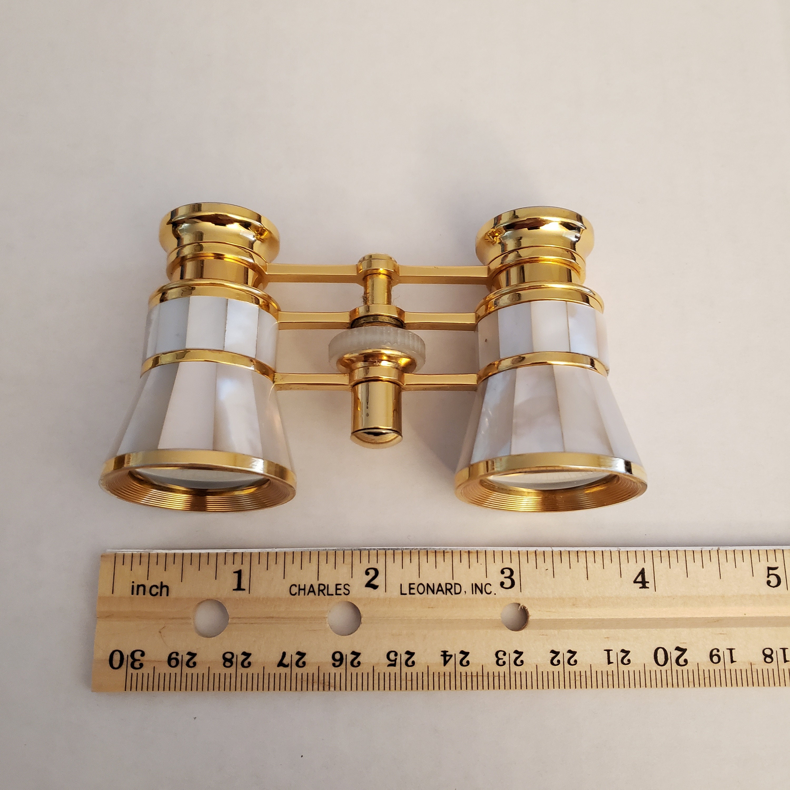 Mignon Opera Glasses - Mini Binoculars - Mother of Pearl - Gold in ...