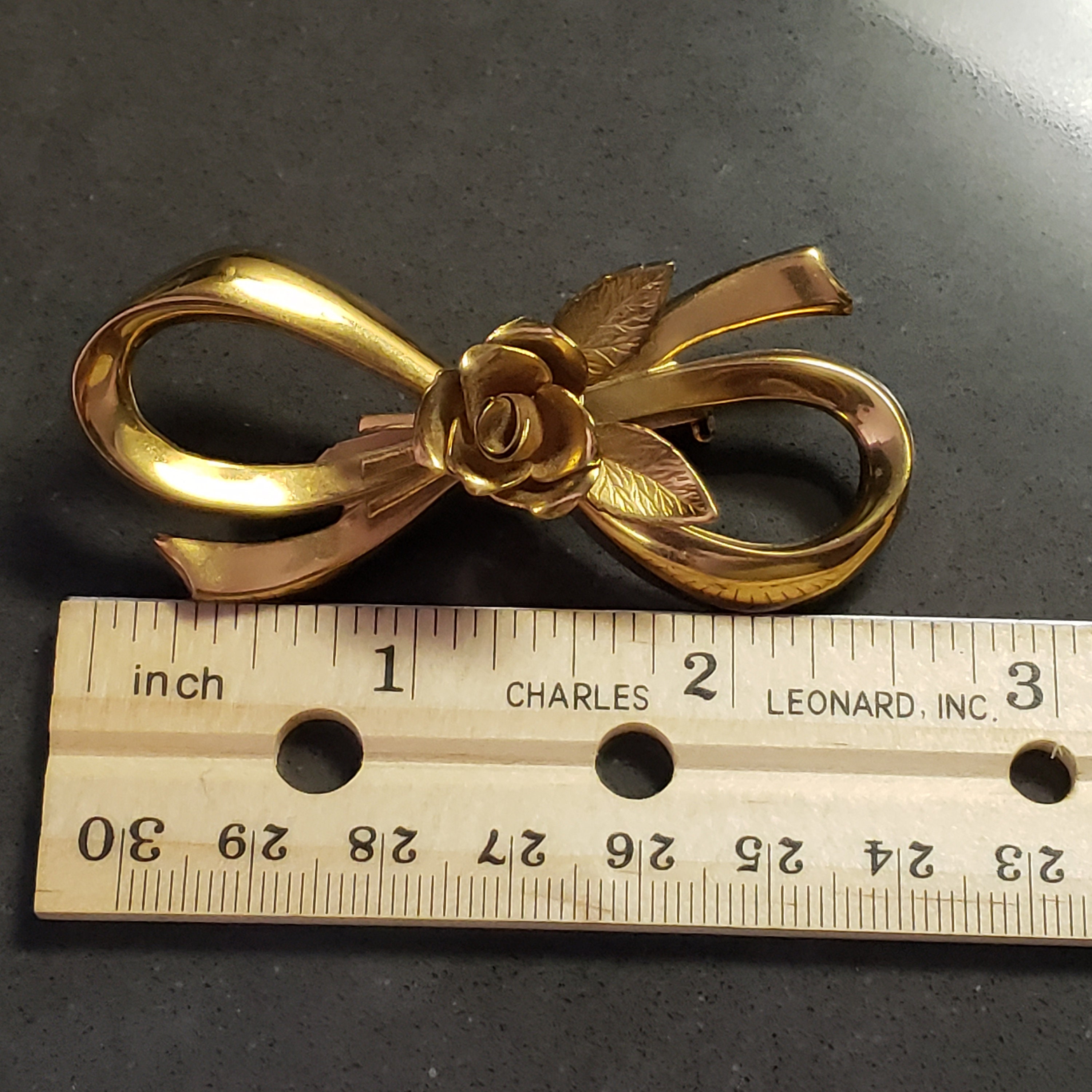 Vintage CORO Ribbon & Rose Brooch Pin - Etsy