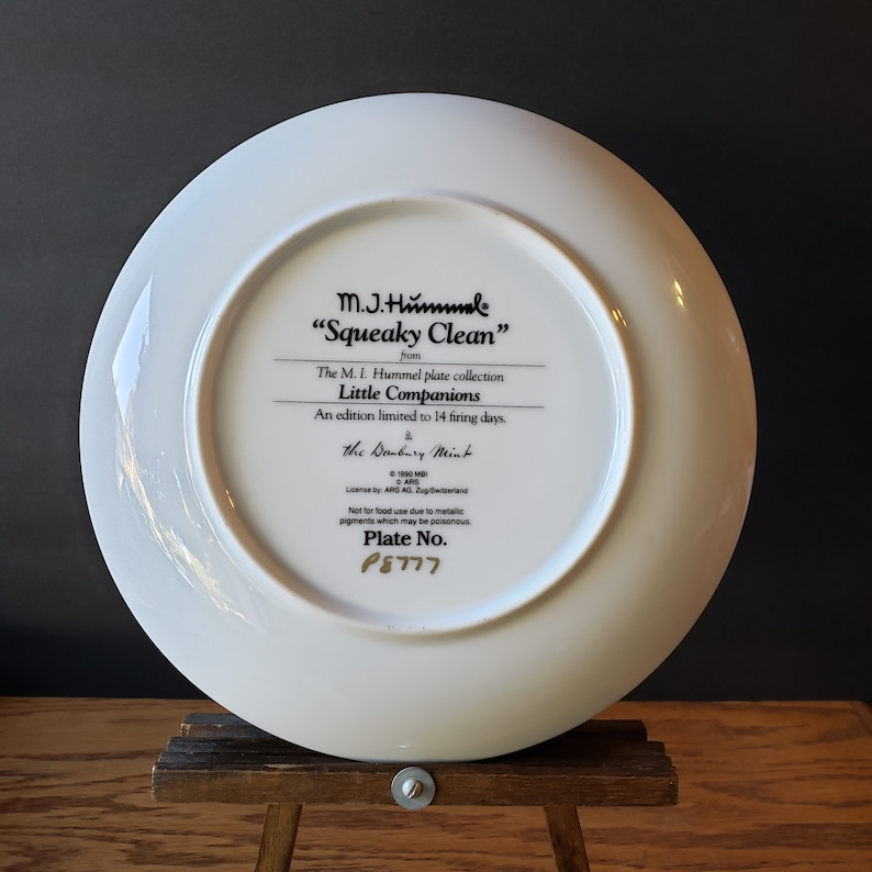 MJ Hummel - Squeaky Clean - Little Companions Plate Collection - Etsy