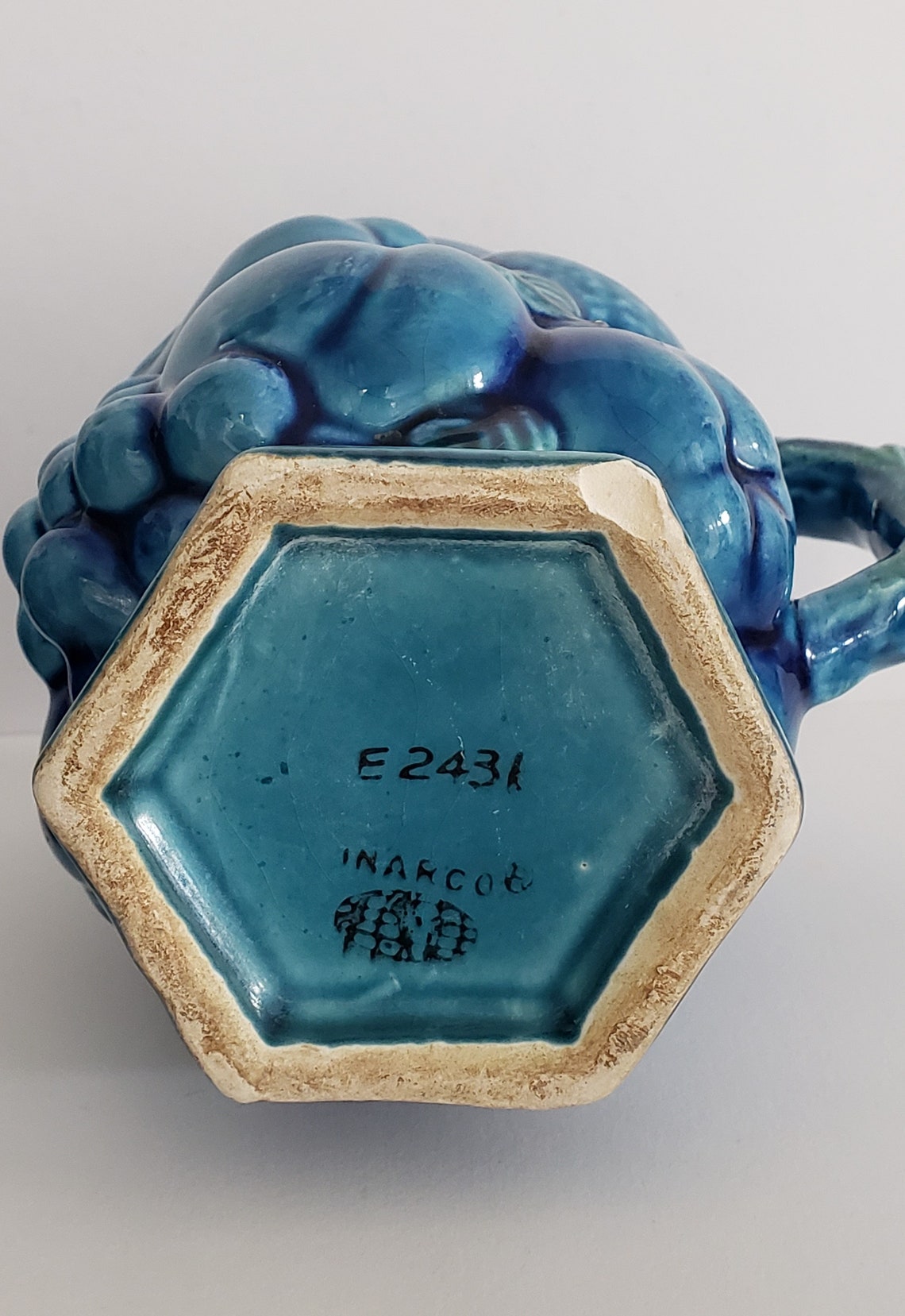 Vintage INARCO Pottery Mug Mood Indigo Blue Coffee Cup E2431 - Etsy