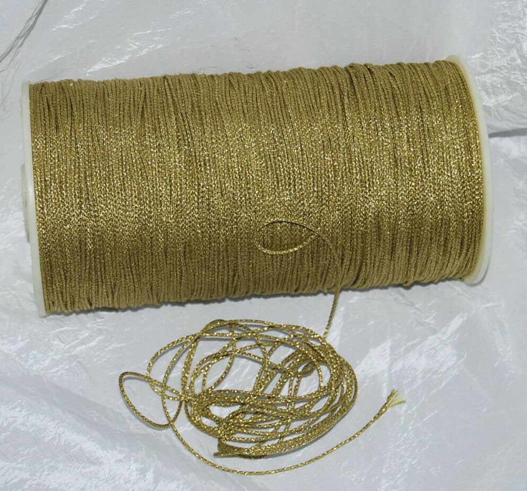 50 M Antique Round Braid Round Cord Gold 2 Mm Gold Braid Cord Brocade ...