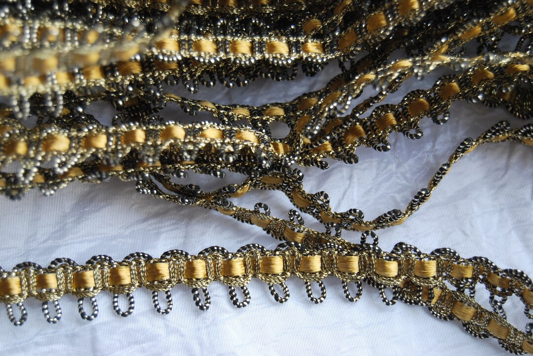 12 M Old Gold Braid Brocade Braid 10 Mm Trimmings Braid Middle Ages ...