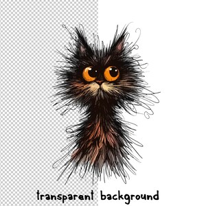 Rascal Cats Clipart, Naughty Cats Illustration. Whimsical Cats Peeing ...