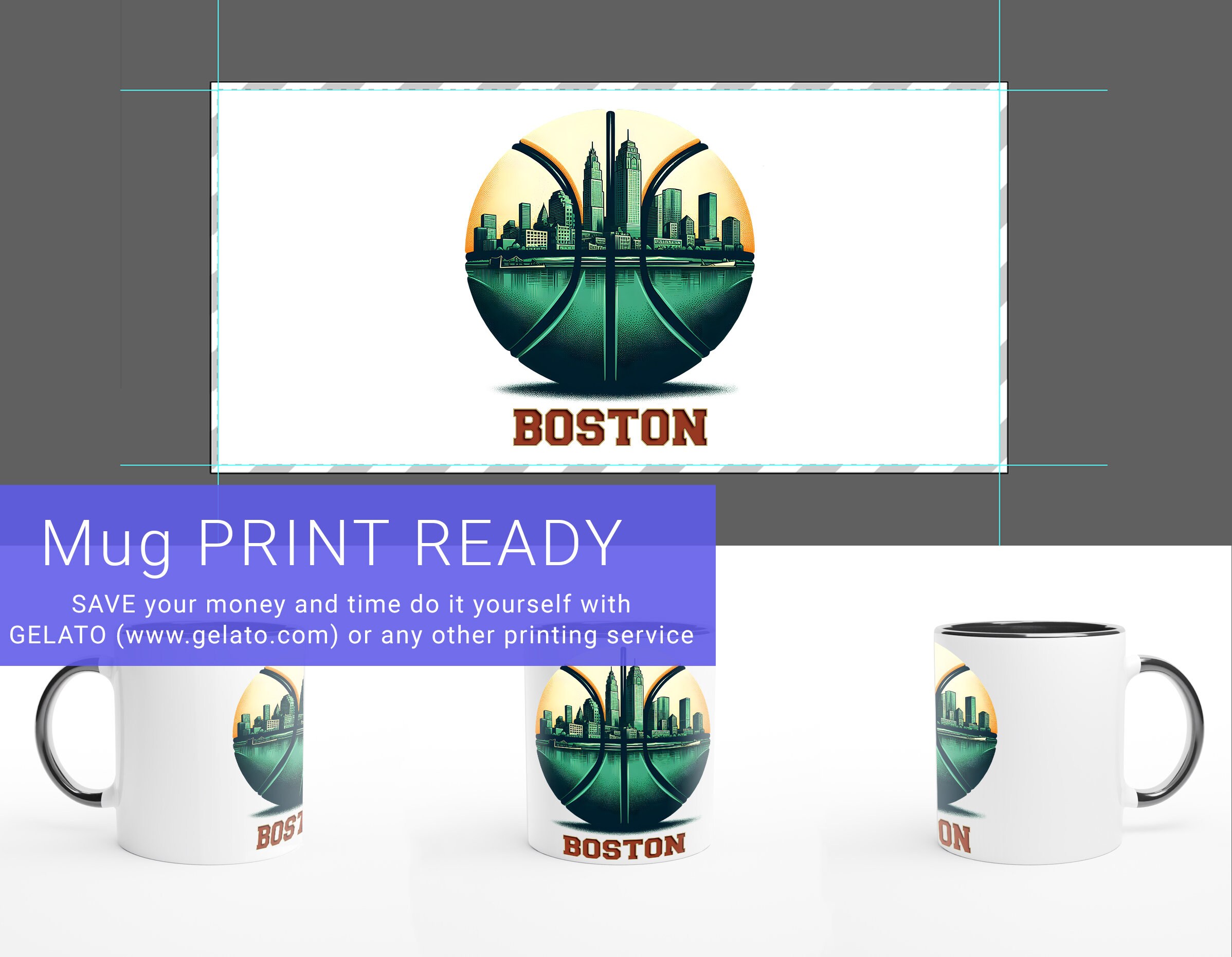 Boston Basketball Team PNG Boston City Silhouette and Ball as ...
