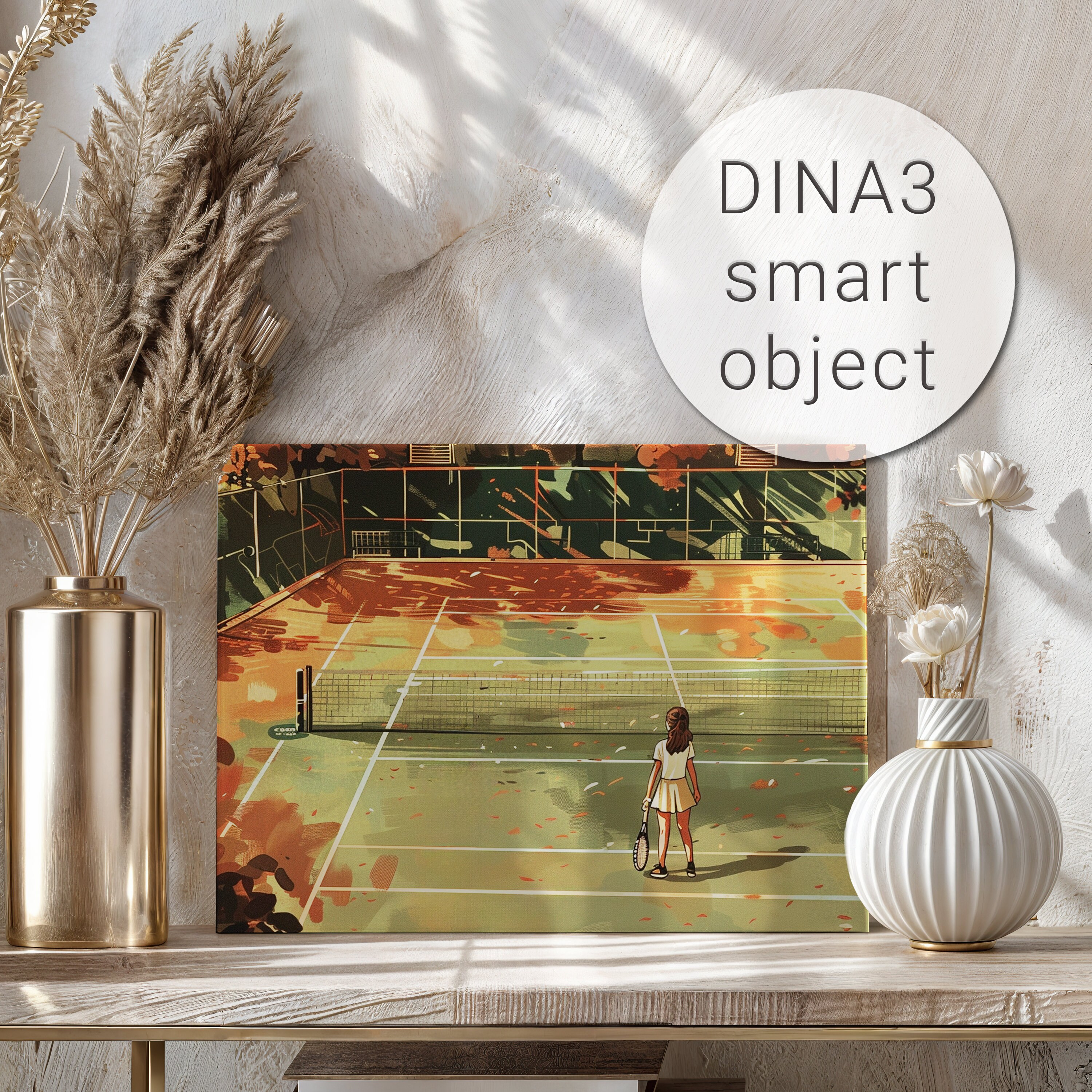 A3 Frame Landscape Canvas Mockup Single A3 Frame Template. Japandi ...