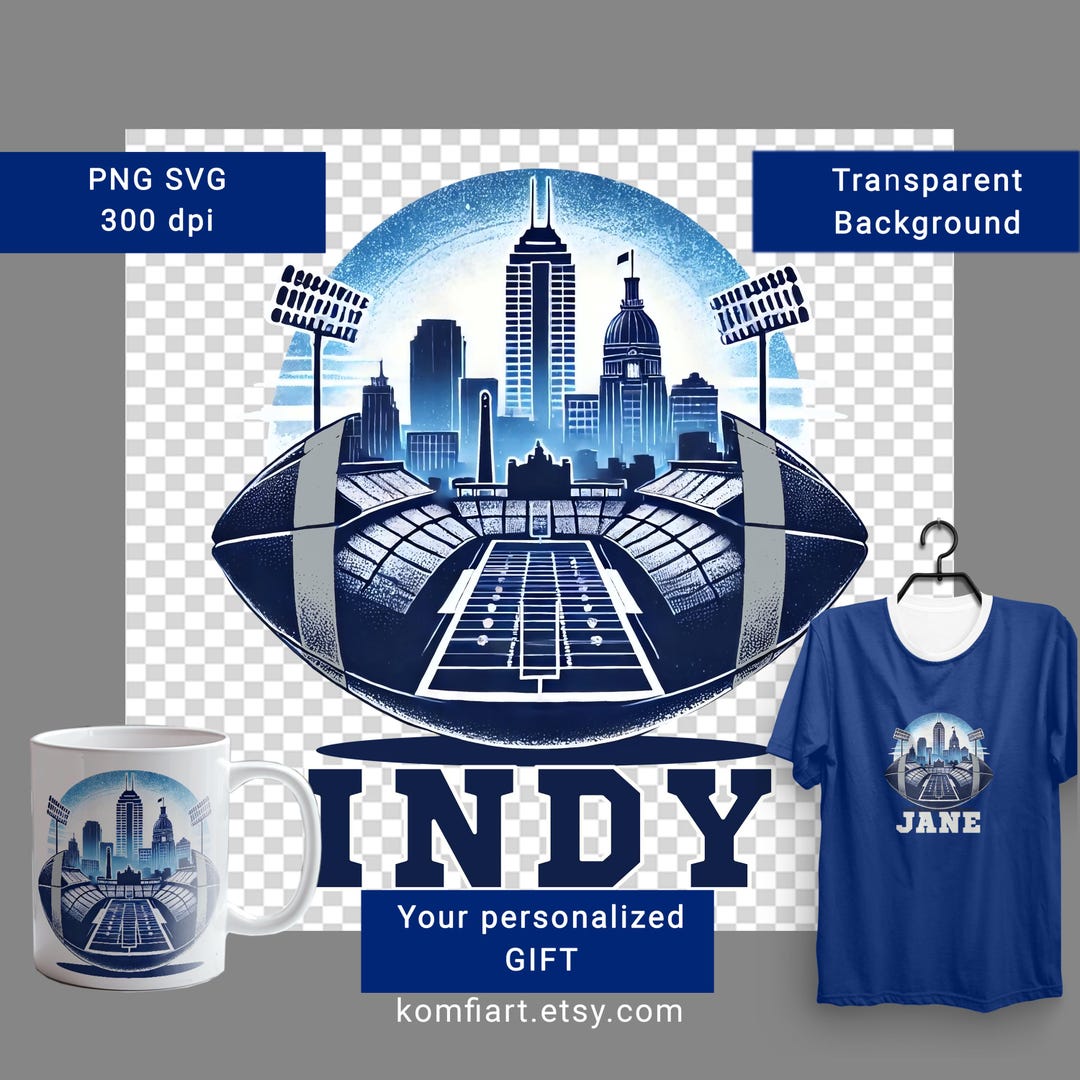 Indy Indianapolis City With Ball. Indy Stadium Game Day Posters Bundle ...