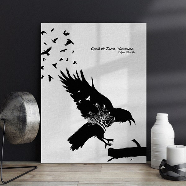 Flying Raven - Etsy